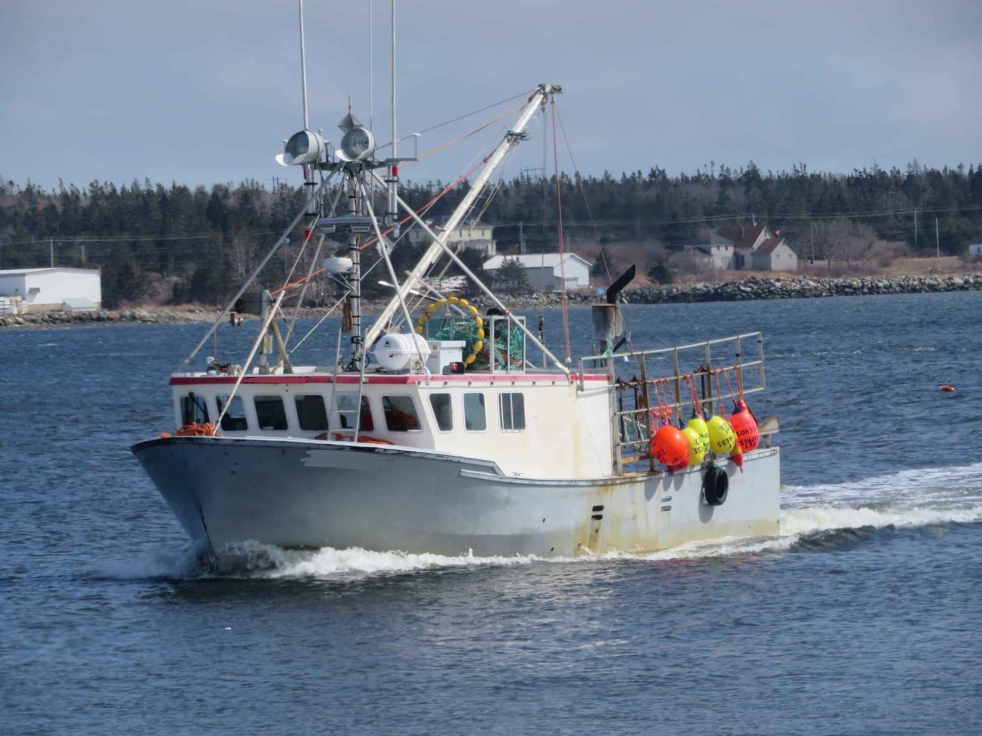 Troys Marine Broker 2000 47 ft + ext. x 19’8 ft Wide Foot, James Surette boat builder Lobster boat
